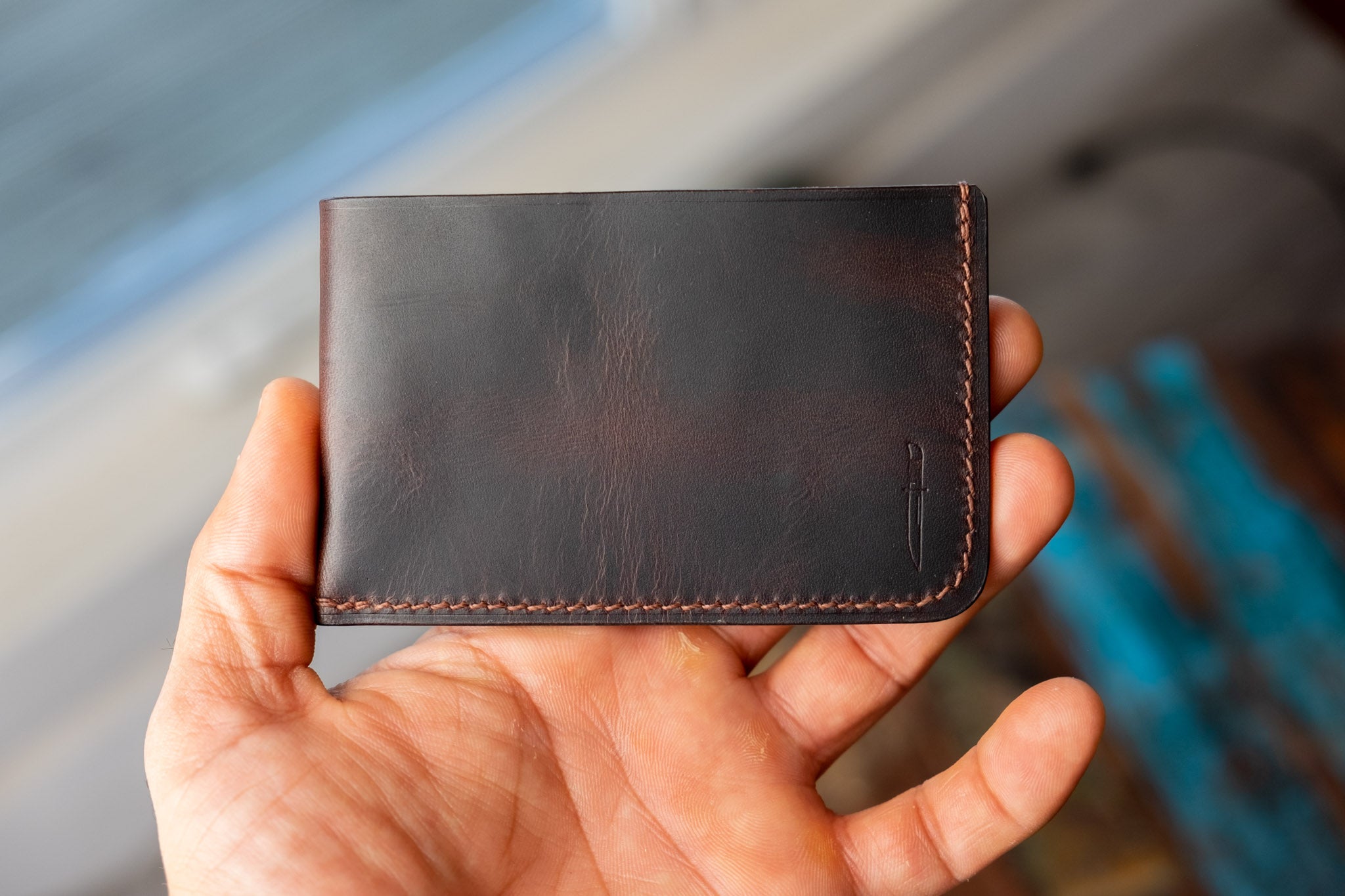 Handmade Leather Pocket Wallet – Sharp Side Leather